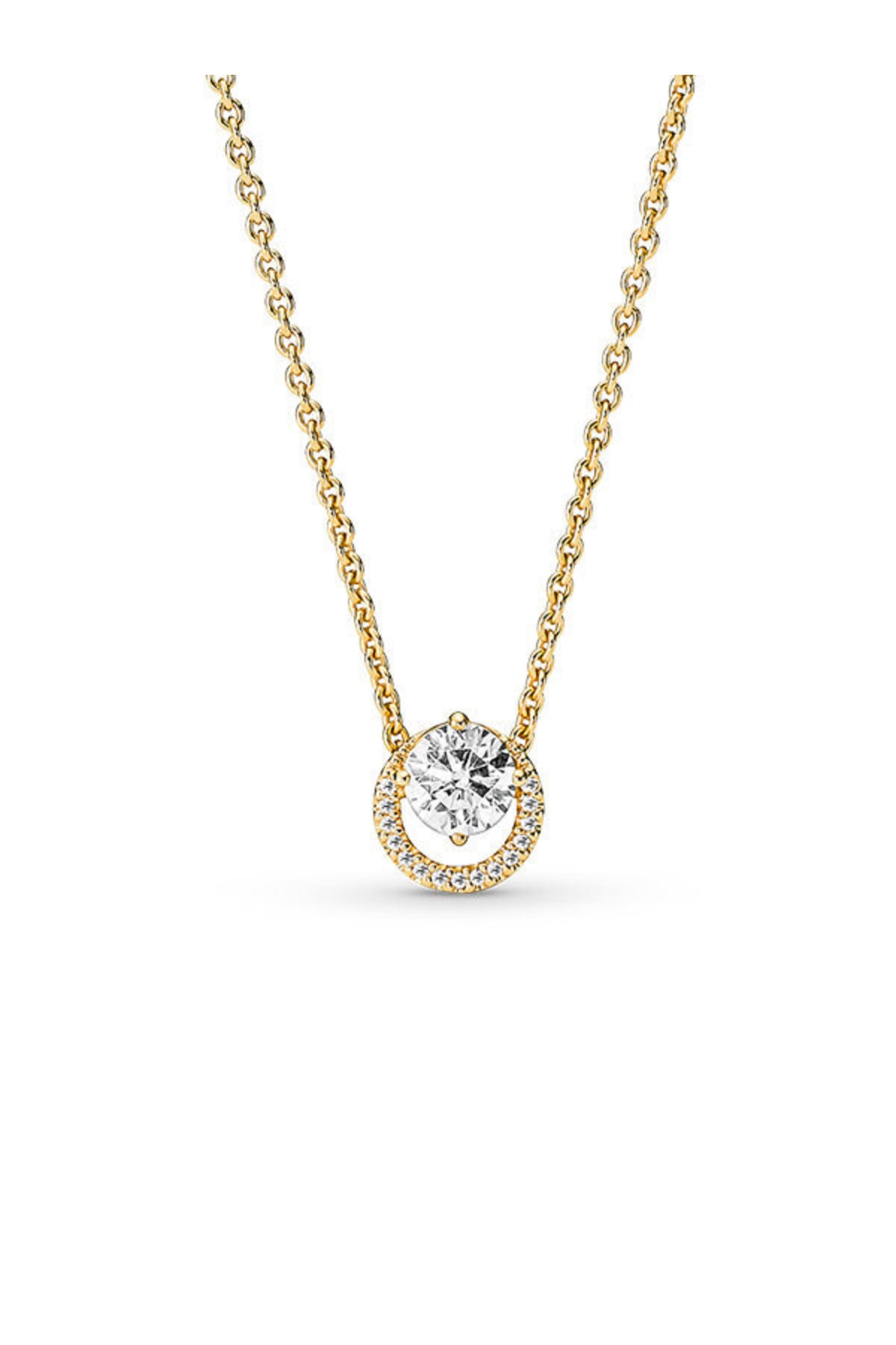 Pandora لامعة قلادة هالو سوليتير دائرية 361174C01 - مسواگ