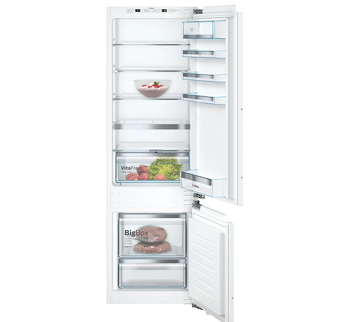 ثلاجة عامودية بفريزر سفلي مدمجان سيريز 6 سعة 270 لتر Serie 6 Built-in ...