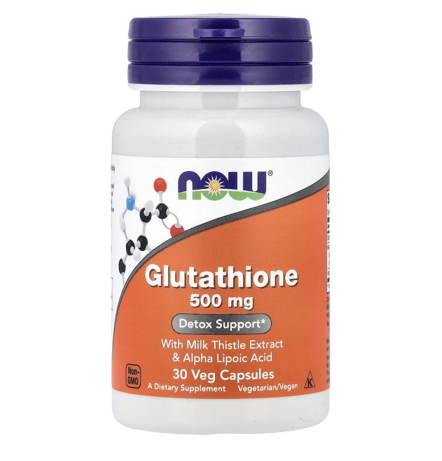 جلوتاثيون تركيز 500 mg من شركة ناو الامريكية- 30 حبة Glutathione With ...