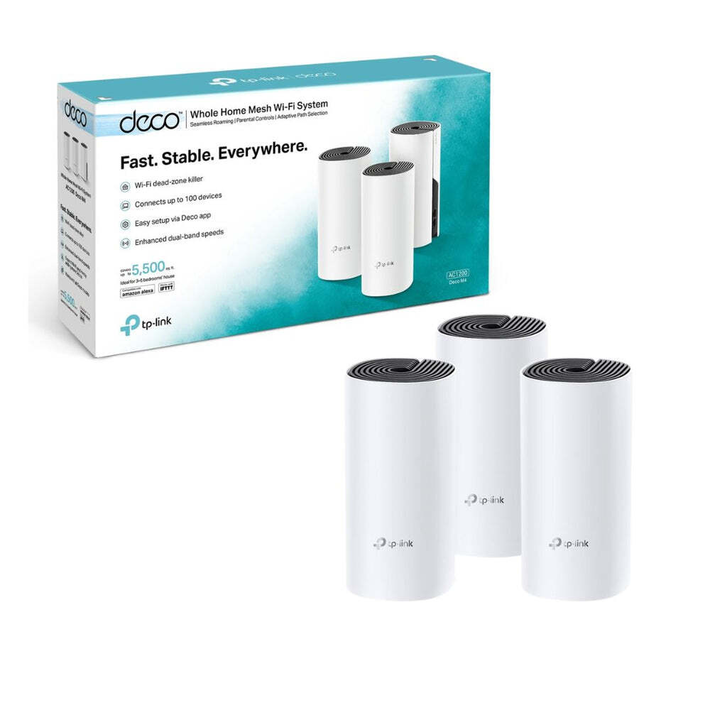 DECO M4 | نظام WI-FI متكامل للمنزل AC1200 TP_Link Deco M4 3pcs , ROUTER ...