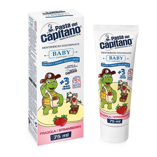 Baby Captain Strawberry Toothpaste معجون اسنان للأسنان بنكهة الفراولة ...
