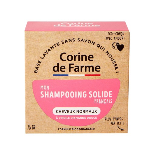 Corine De Farme Sweet Almond Solid Shampoo For Normal Hair صابونة للشعر ...
